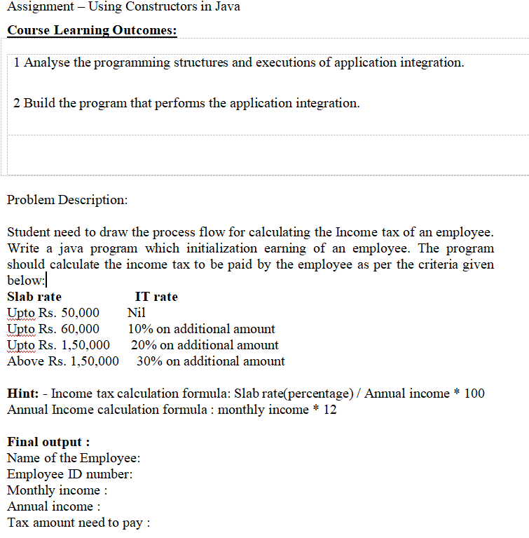 Solved Assignment - Using Constructors in Java Course | Chegg.com