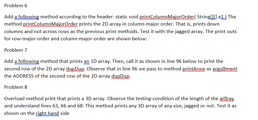 Solved Problem 6Add a following method according to the | Chegg.com