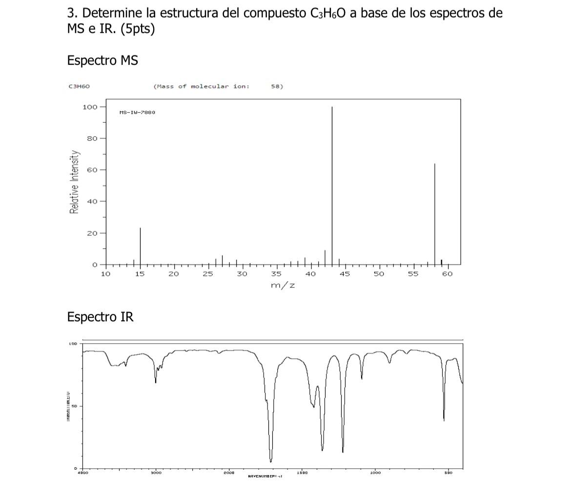 Solved 3. Determine the structure of the C3H6O compound | Chegg.com