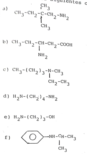 Solved tes a) CH3 CH3-CH2-C-CH2 --NH2 CH3 b) CH3 | Chegg.com