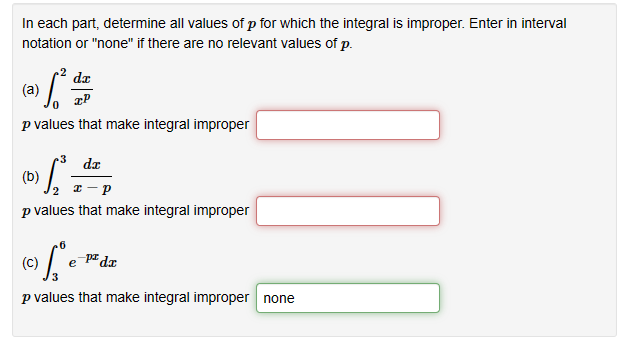 Solved In each part, determine all values of p ﻿for which | Chegg.com