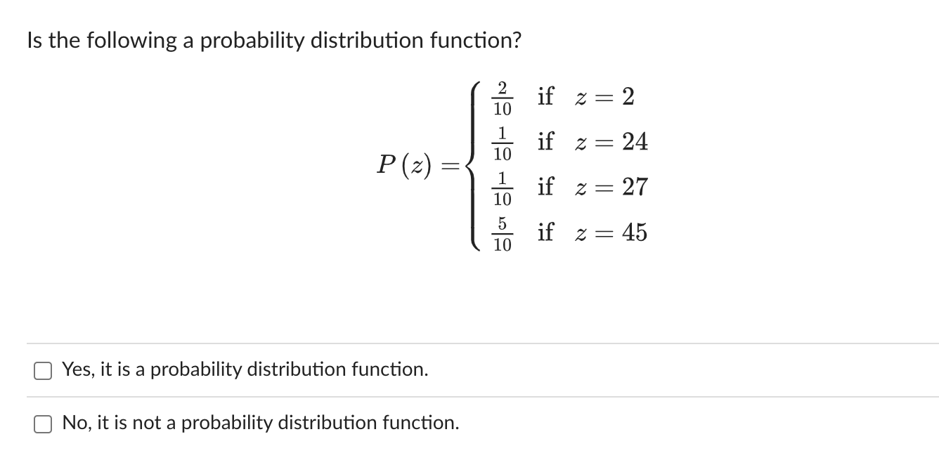 Solved Is the following a probability distribution function? | Chegg.com