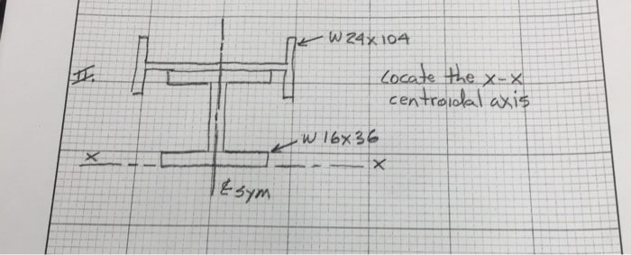 Solved W24x104 cen troiolal ais w16x3 | Chegg.com