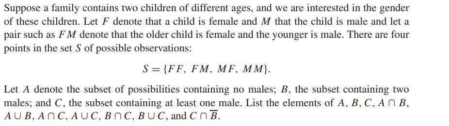 Solved Suppose a family contains two children of different | Chegg.com Solved Suppose a family contains two children of different | Chegg.com