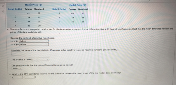 Solved a. The manufacturer's suggested retail prices for | Chegg.com