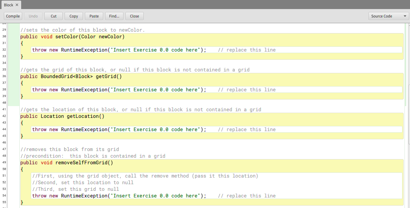 Solved Block x Compile Undo Cut Copy Paste Find... Close | Chegg.com