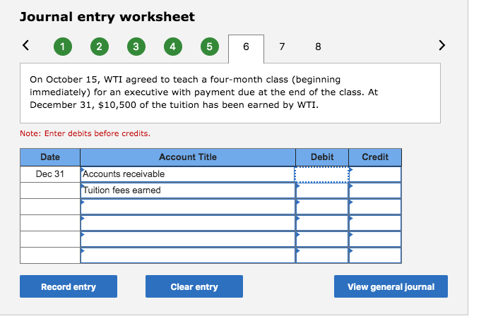 Solved Journal entry worksheet