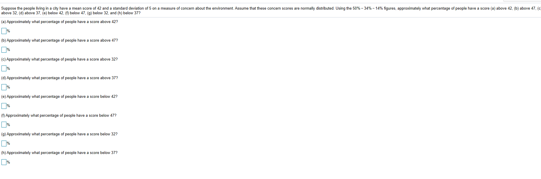Solved Suppose the people living in a city have a mean score | Chegg.com