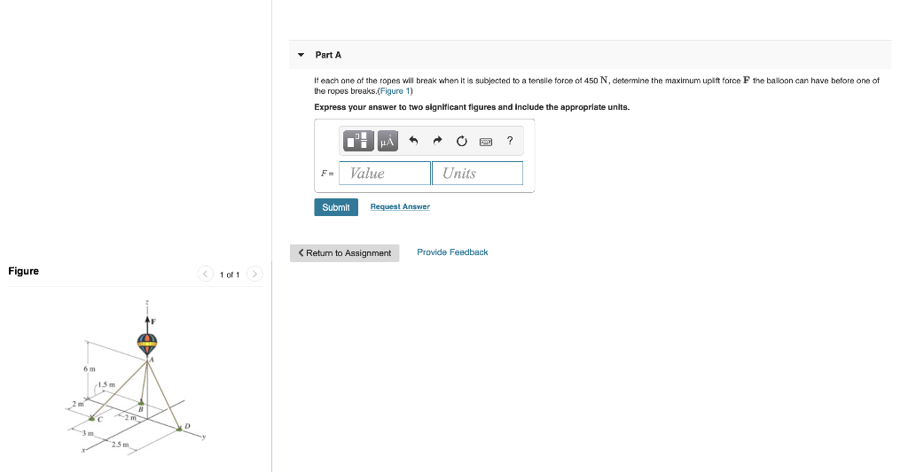Solved Part A It each one of the ropes will break when it is | Chegg.com