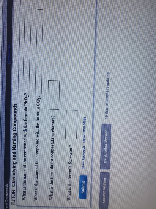 Solved and Compounds TUTOR Classifying and Naming Compounds | Chegg.com