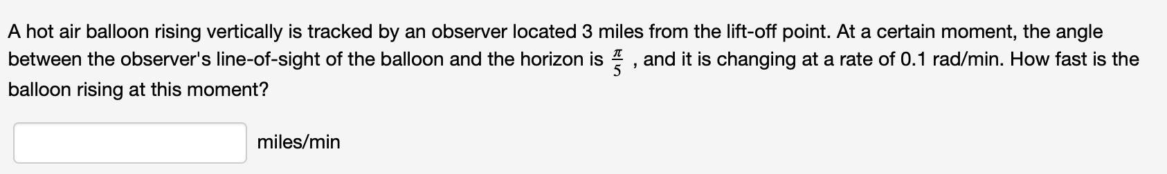 Solved A hot air balloon rising vertically is tracked by an | Chegg.com