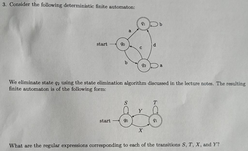 Solved 3. Consider the following deterministic finite | Chegg.com Solved 3. Consider the following deterministic finite | Chegg.com