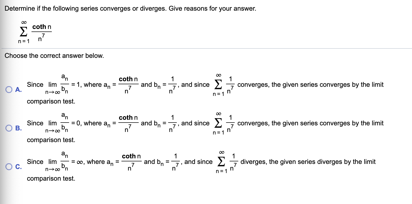 Solved Determine if the following series converges or | Chegg.com Solved Determine if the following series converges or | Chegg.com