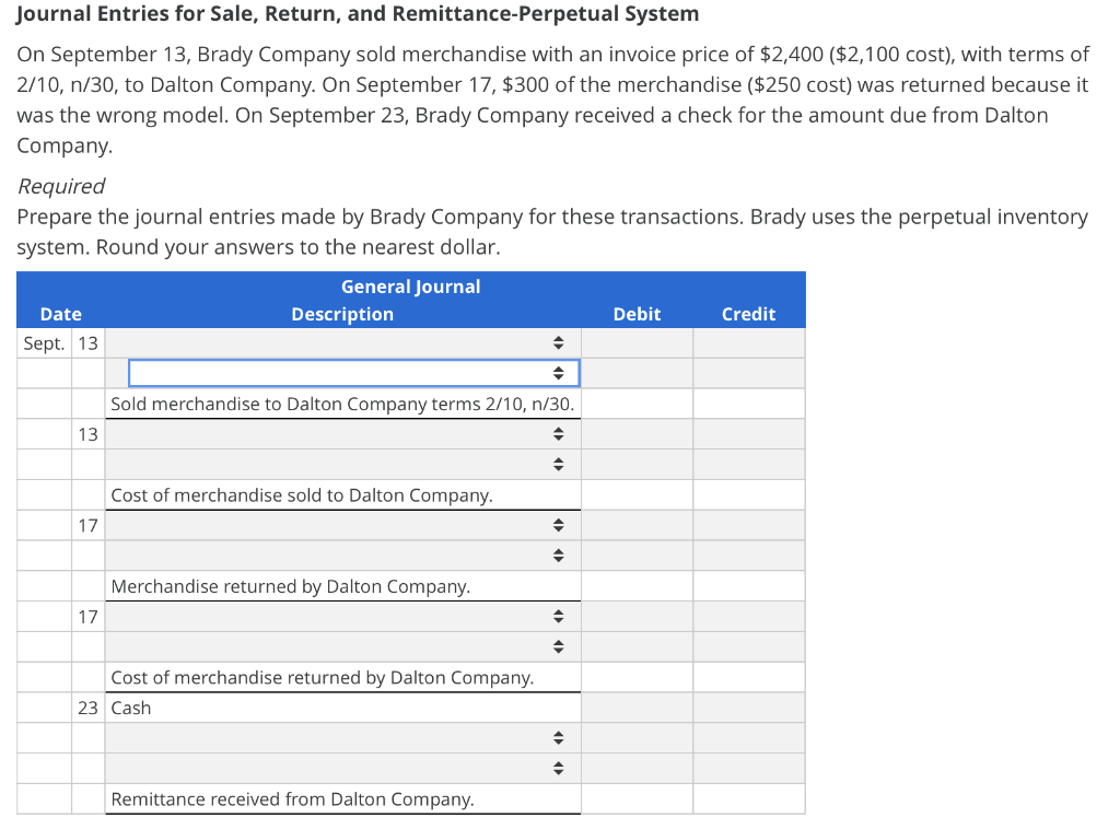 Solved Journal Entries for Sale, Return, and | Chegg.com