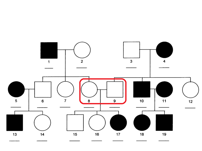 Solved The following pedigree is of an autosomal recessive | Chegg.com