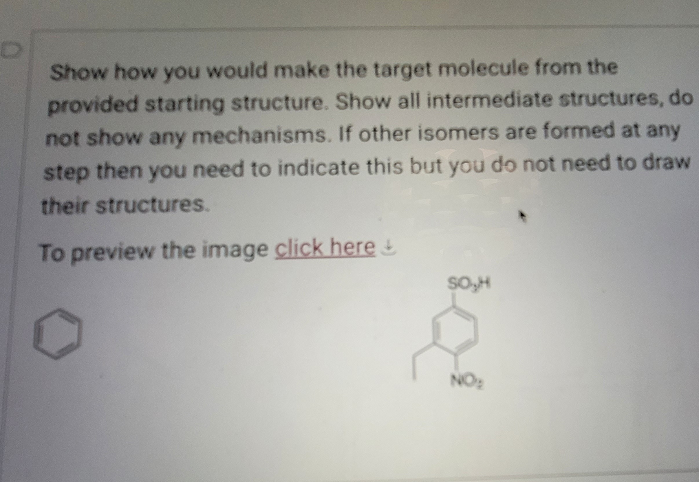 Solved Show how you would make the target molecule from the | Chegg.com