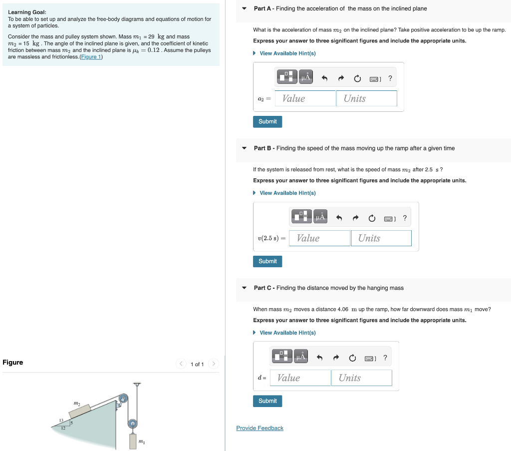 Solved Part B - Finding the speed of the mass moving up the | Chegg.com