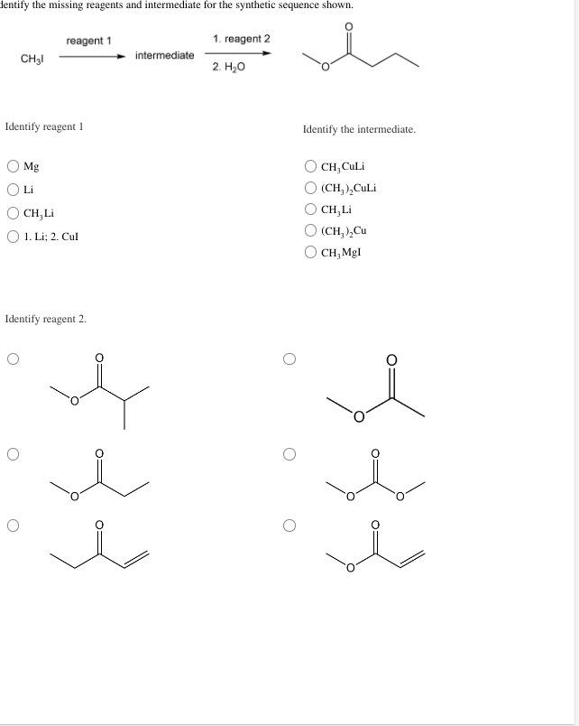 lentify the missing reagents and intermediate for the | Chegg.com