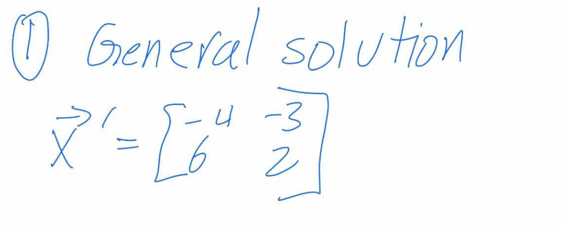 Solved General solution X′=[−46−32] | Chegg.com