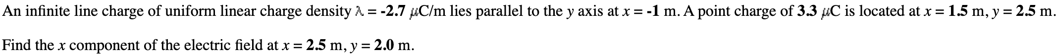 Solved An infinite line charge of uniform linear charge | Chegg.com
