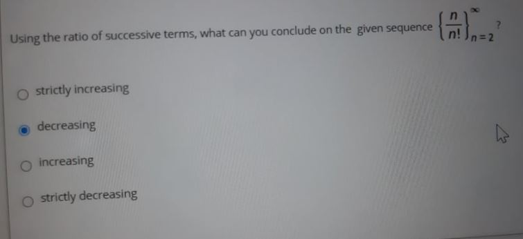 Solved Using the ratio of successive terms, what can you | Chegg.com