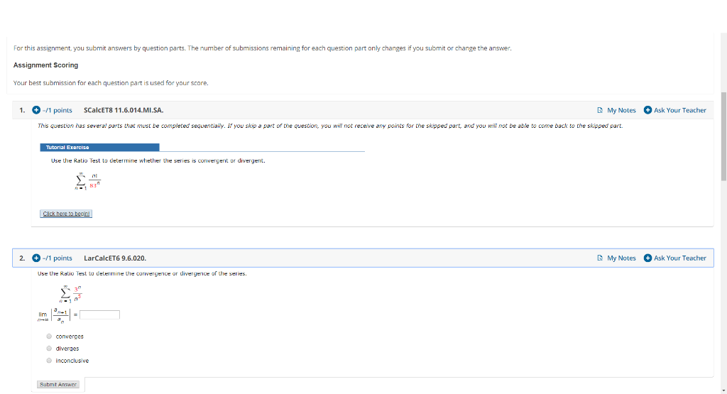 Solved question parts. The number of submissions remaining | Chegg.com