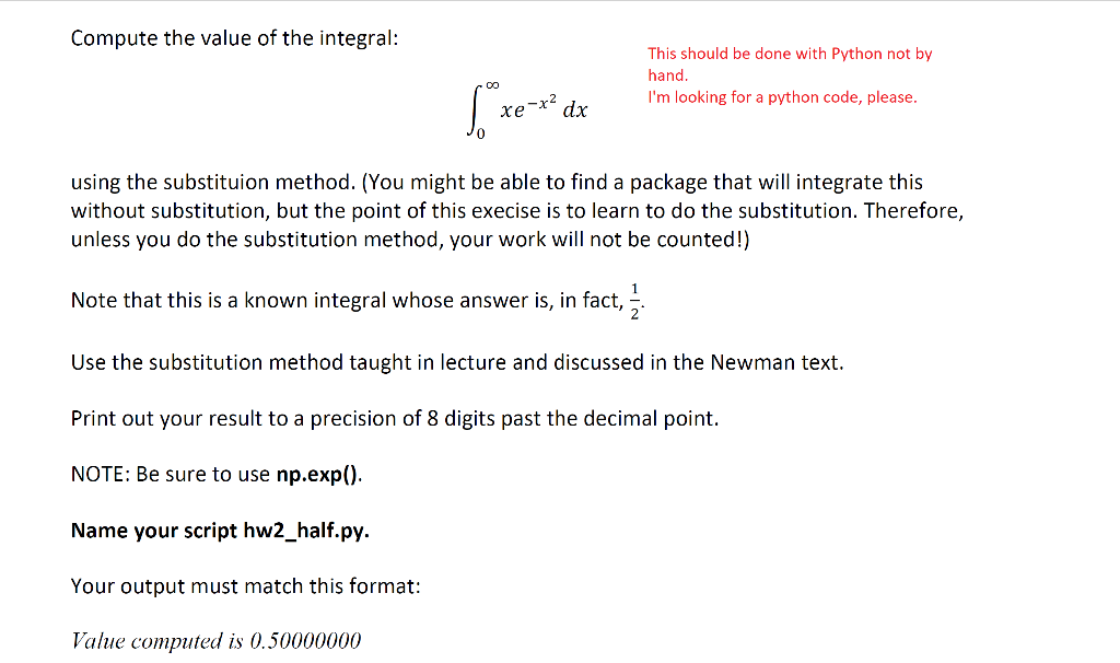 Solved Compute the value of the integral: This should be | Chegg.com
