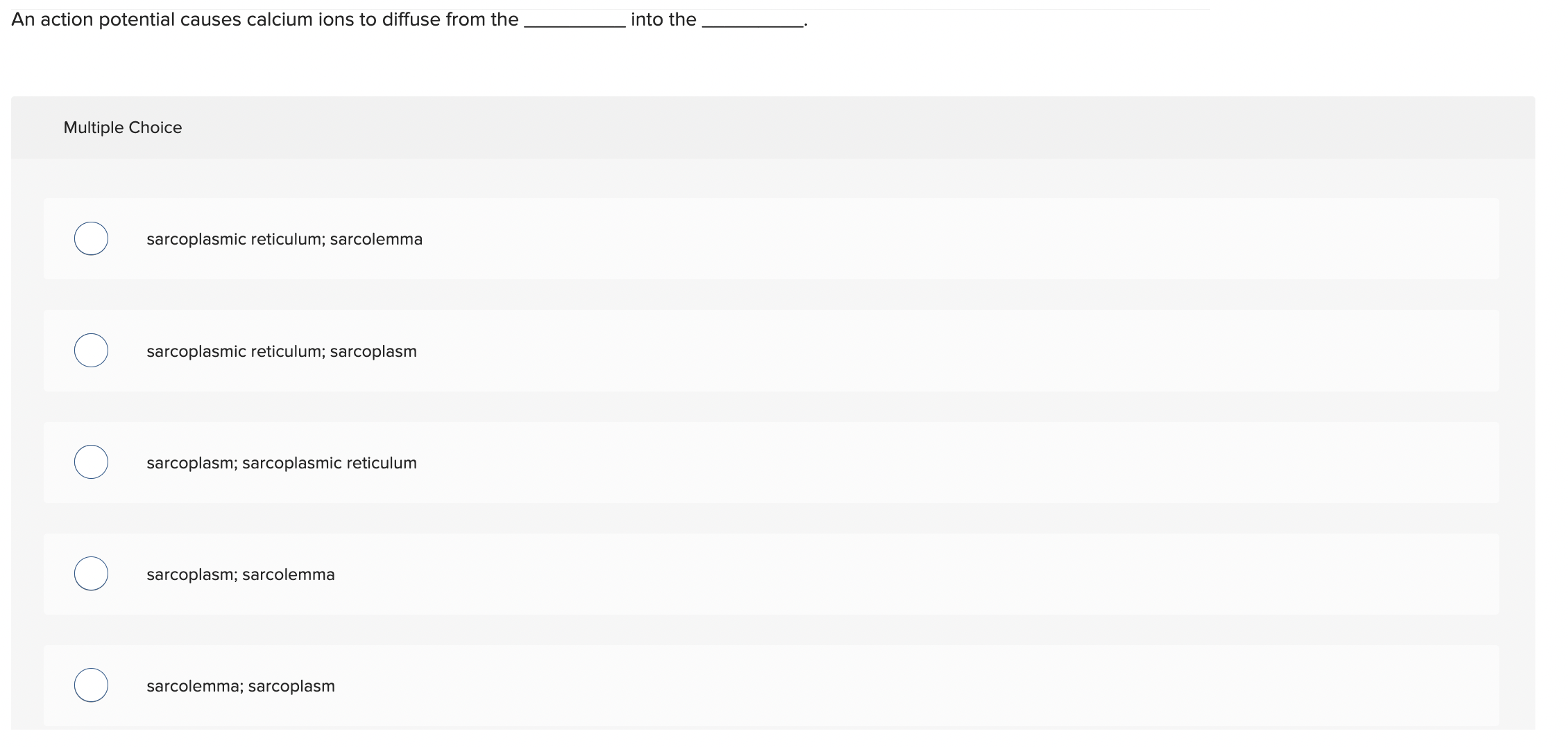 Solved An action potential causes calcium ions to diffuse | Chegg.com
