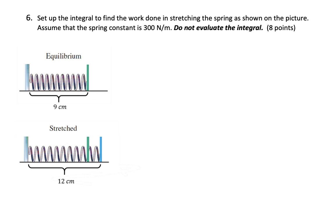 Solved 6. Set up the integral to find the work done in | Chegg.com
