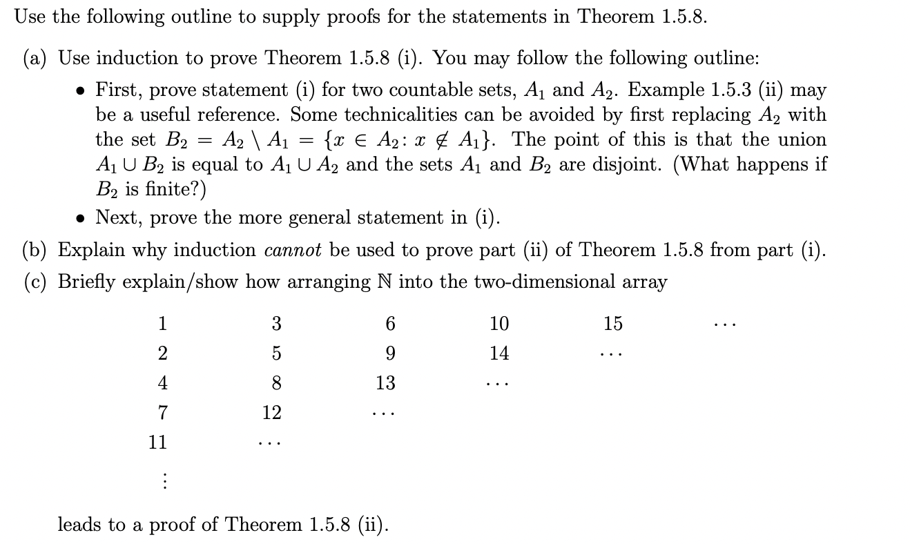 Solved Use the following outline to supply proofs for the | Chegg.com