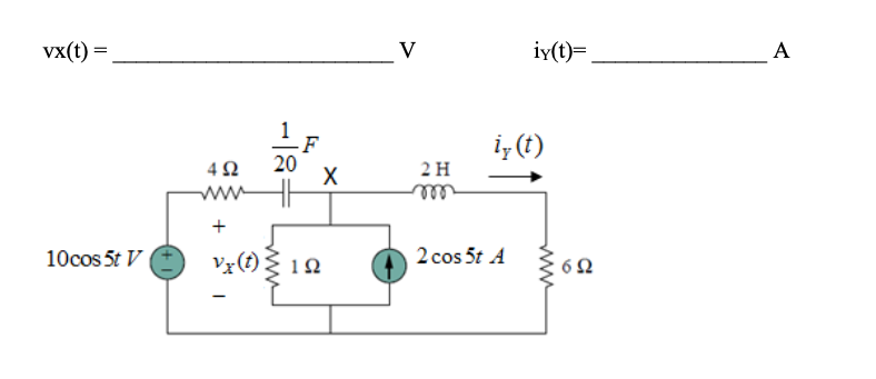 Solved Use phasors and the node analysis method to calculate | Chegg.com