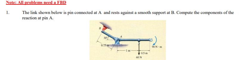 Solved Note: All problems need a FBD 1. The link shown below | Chegg.com