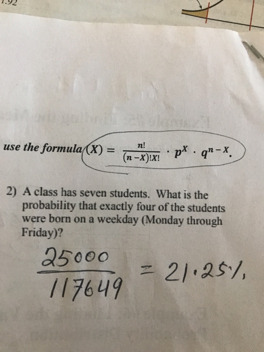Solved 92 N Use The Formulax Px Qnx N Xix 