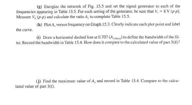 Solved Part 2 Tuned Band-Pass Filter (a) Construct the | Chegg.com