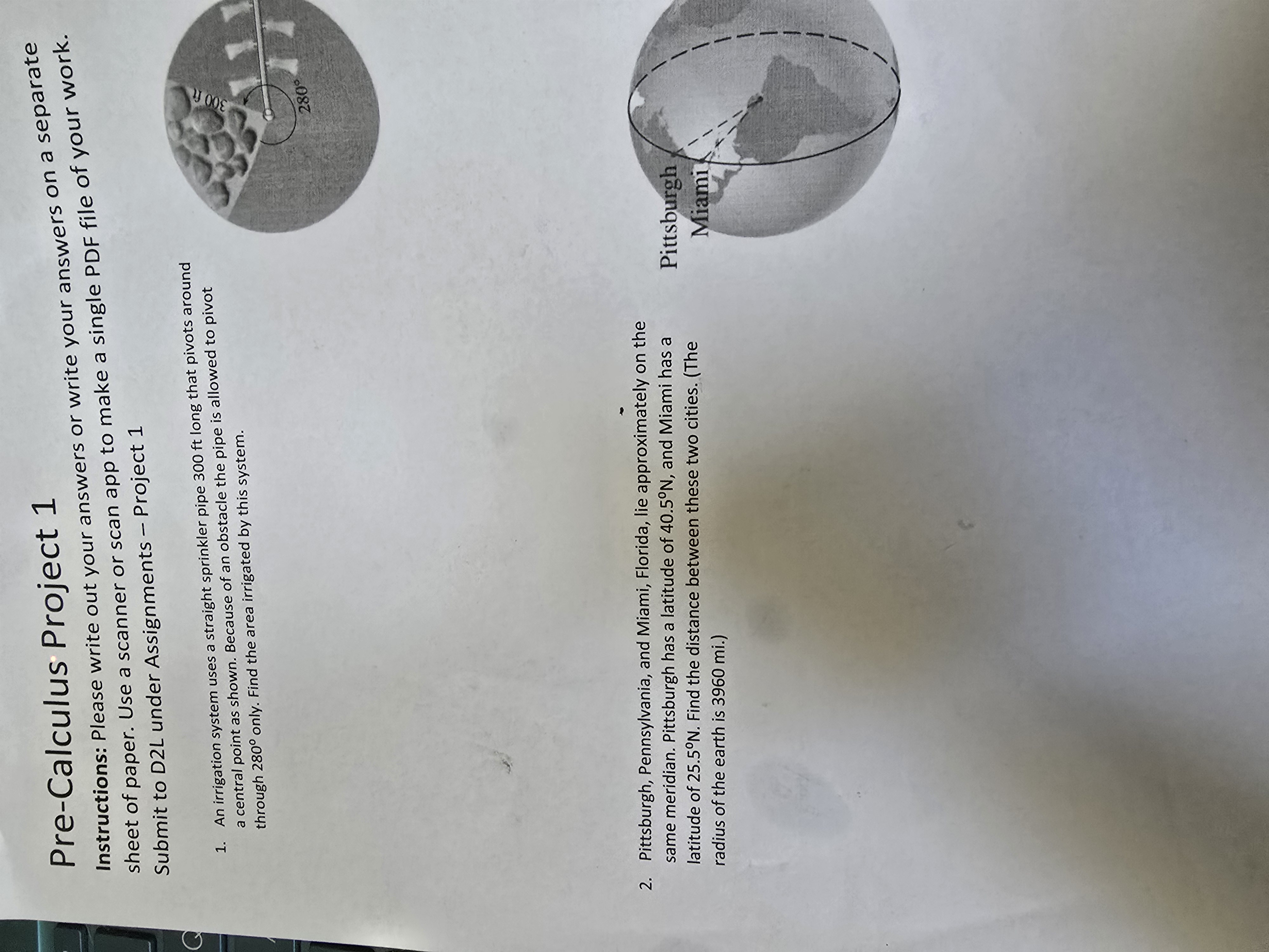 Solved Pre-Calculus Project 1Instructions: Please write out | Chegg.com