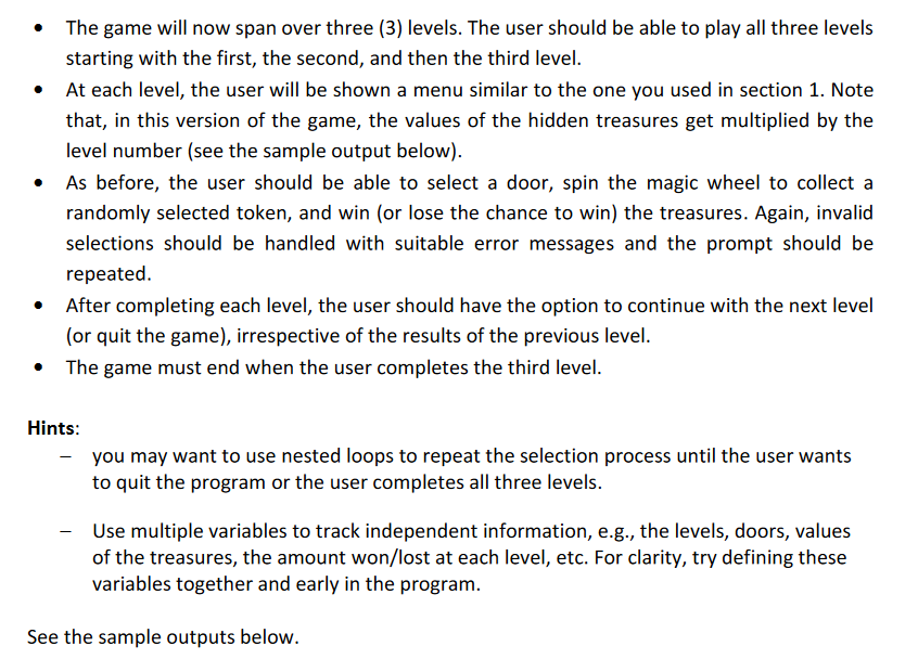 Solved Imagine some treasures are kept hidden behind three | Chegg.com