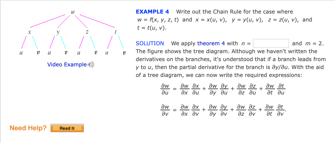 Solved EXAMPLE 4 Write out the Chain Rule for the case where | Chegg.com