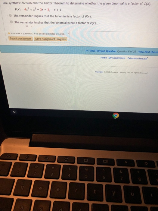 Solved Use synthetic division and the Factor Theorem to | Chegg.com