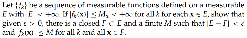 Solved Let {fk} Be A Sequence Of Measurable Functions