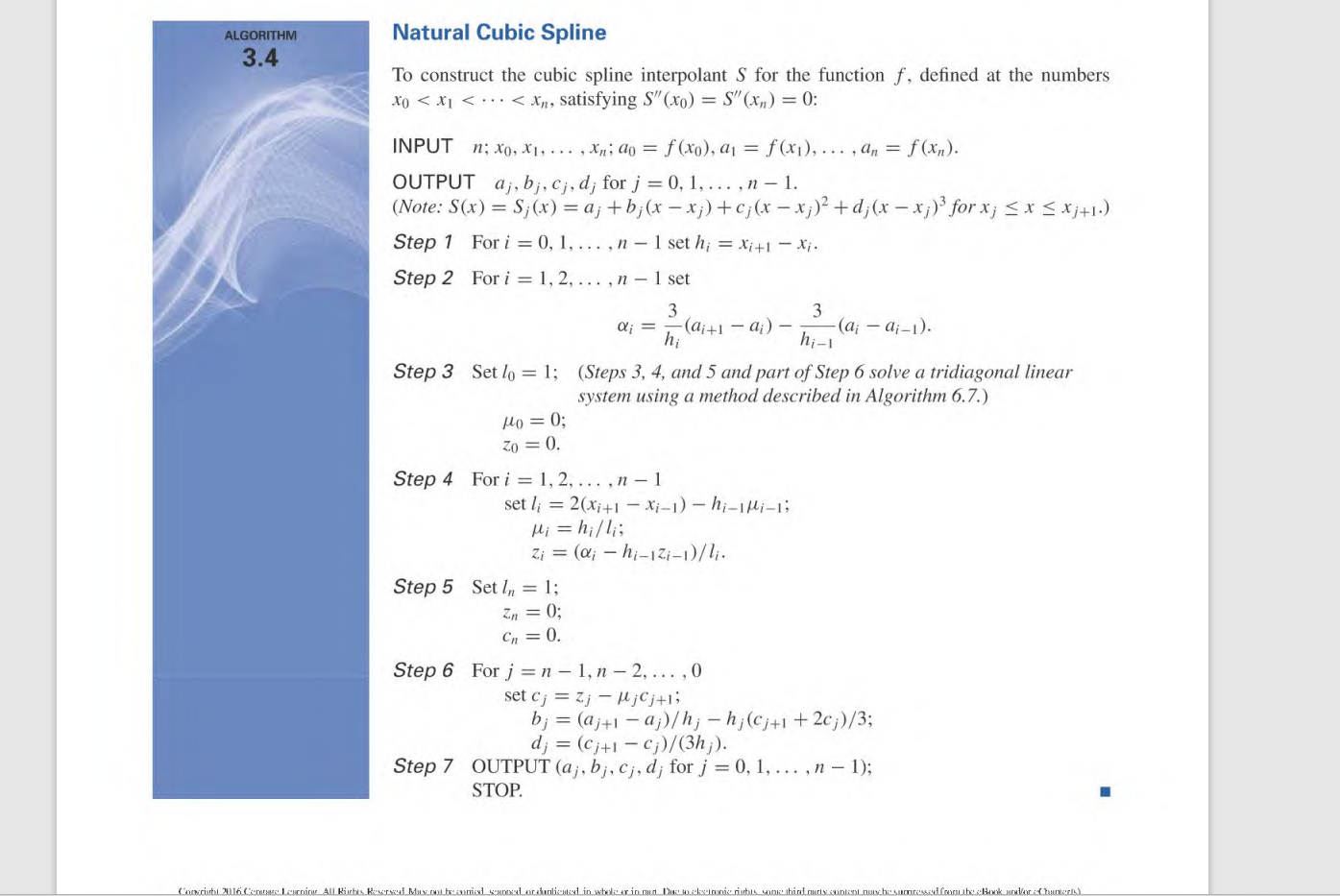 Natural Cubic Spline To construct the cubic spline | Chegg.com