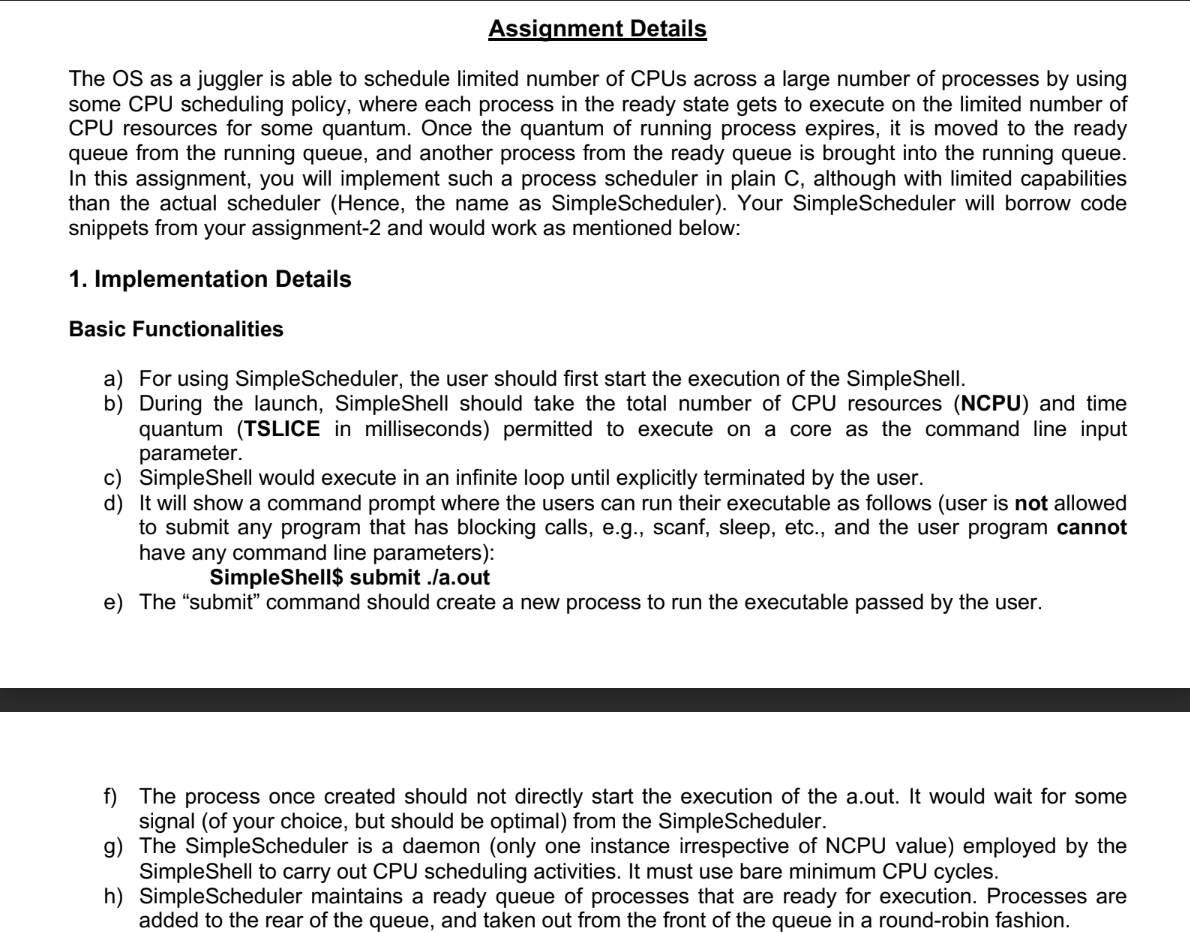 Solved The OS as a juggler is able to schedule limited | Chegg.com