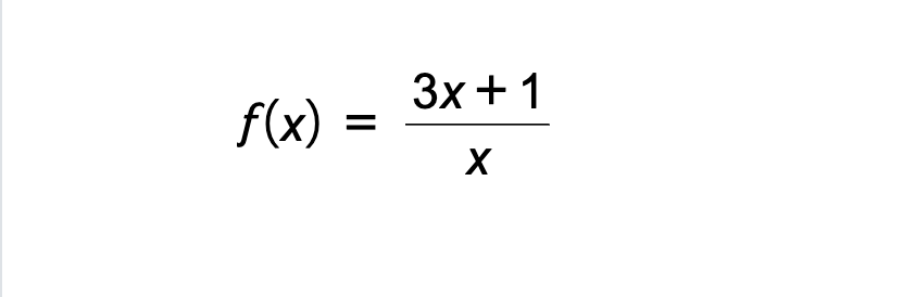 Solved 1. Given f(x) below, find f'(x). 3x + 1 f(x) = Х | Chegg.com