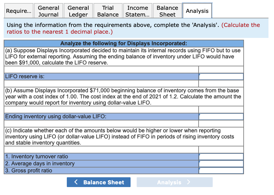 Solved Displays Incorporated Using the General Ledger, | Chegg.com