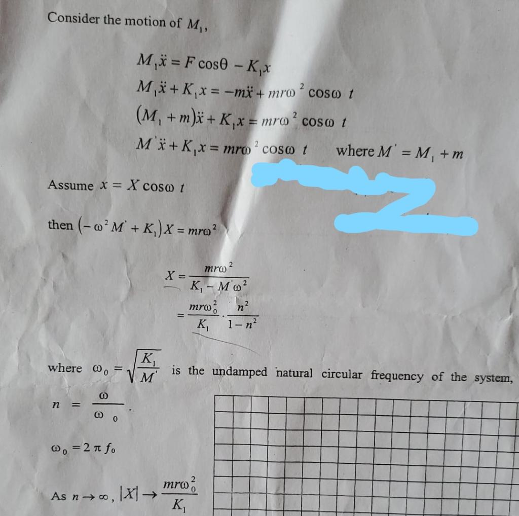 Determine the effective ‘mr’ value of the unbalance | Chegg.com