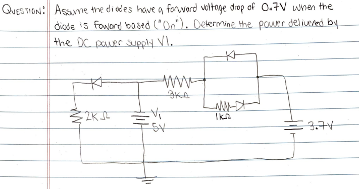 Solved Question: Assume the diodes have a forward voltage | Chegg.com
