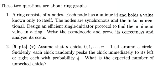 Solved These two questions are about ring graphs. 1. A ring | Chegg.com