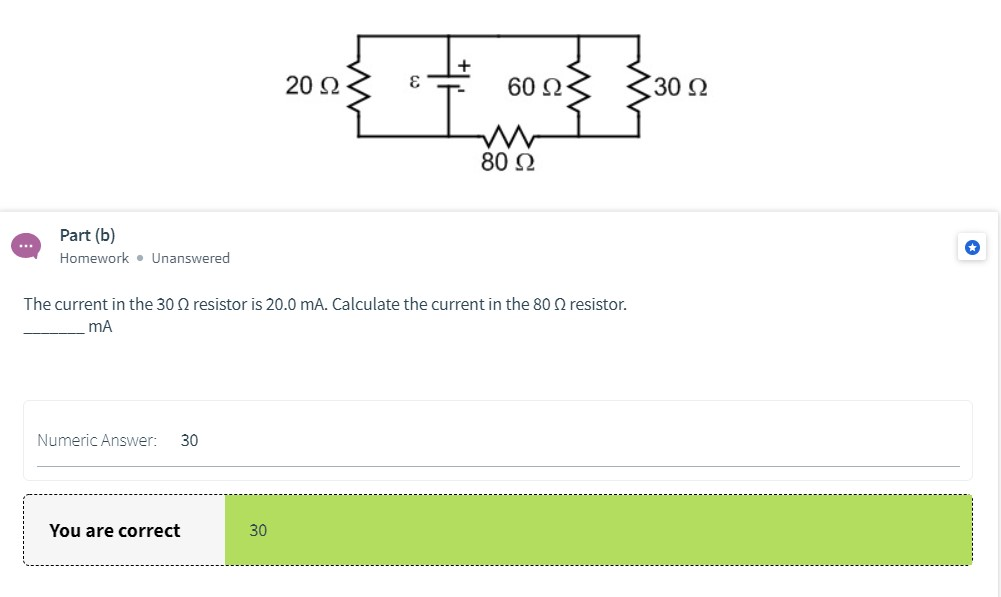 Solved For the 60 ohm resistor, the voltage is the same as | Chegg.com