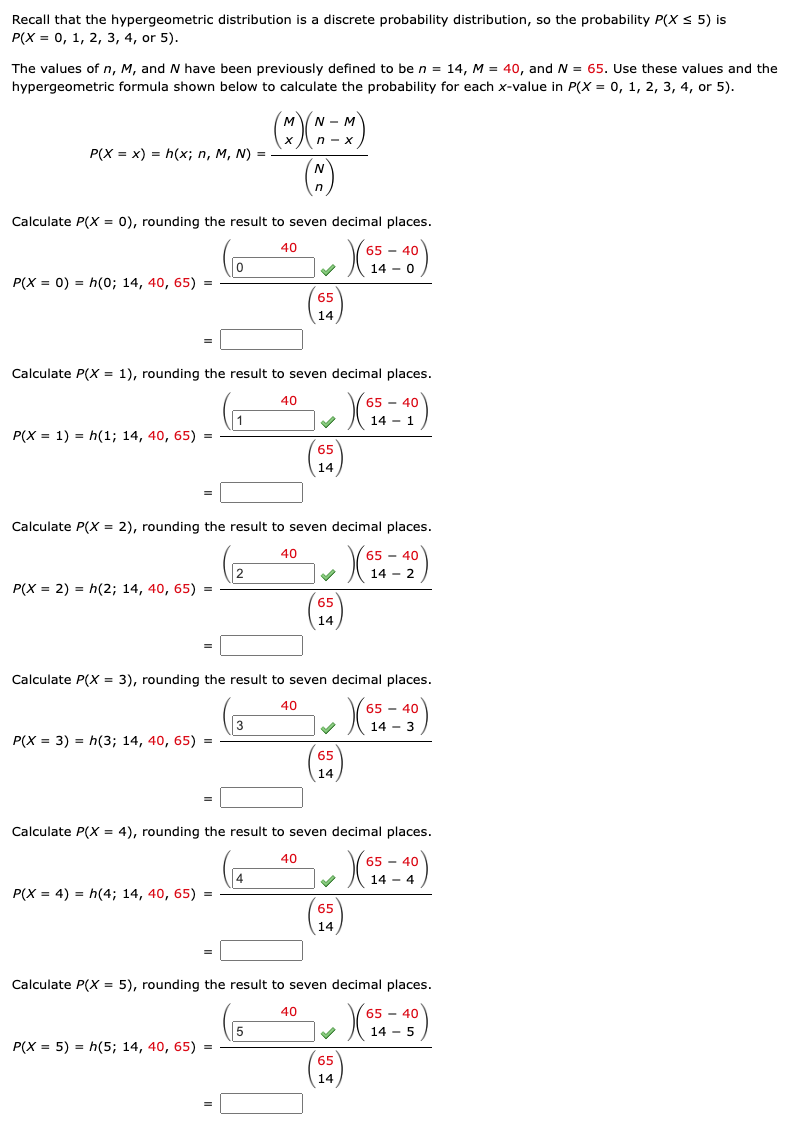 Solved Recall that the hypergeometric distribution is a | Chegg.com