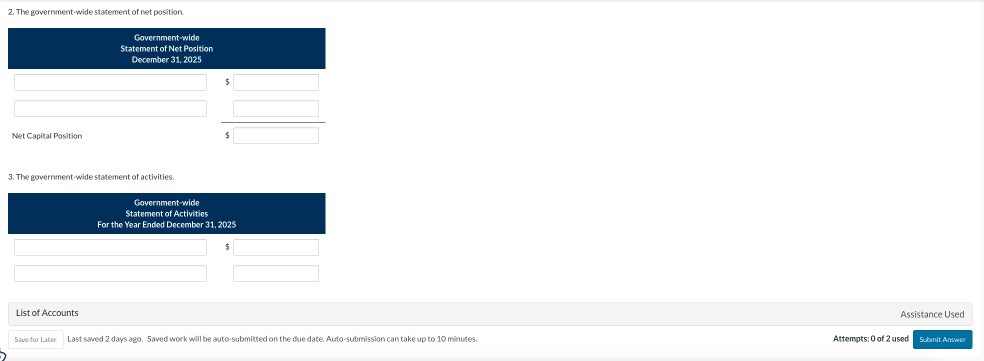Solved The following schedule of capital assets was prepared | Chegg.com
