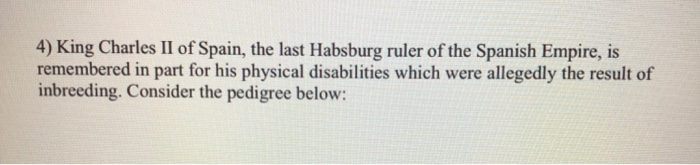 Solved 4) King Charles II of Spain, the last Habsburg ruler | Chegg.com